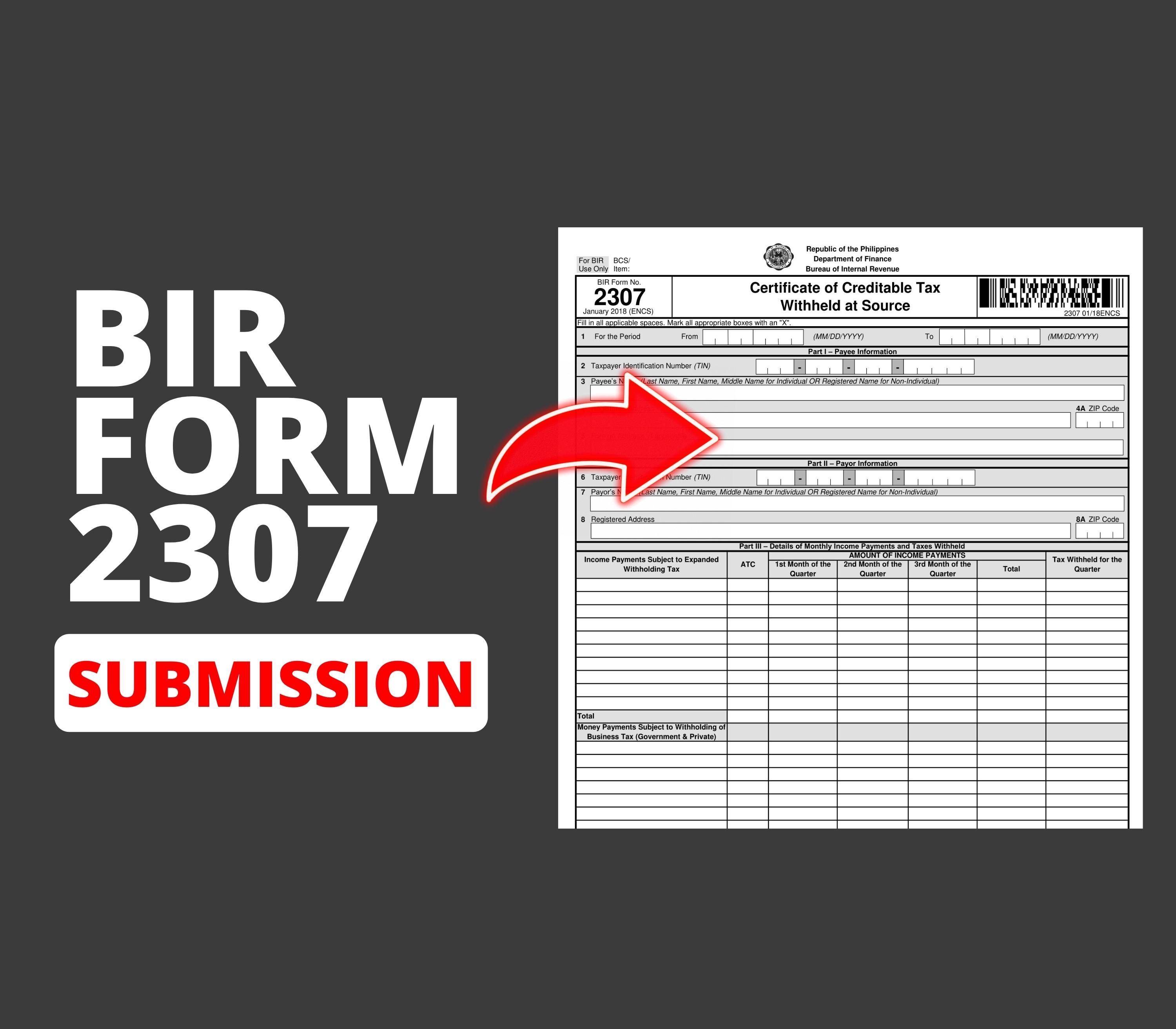 New online submission of BIR Forms 2307 and 2316